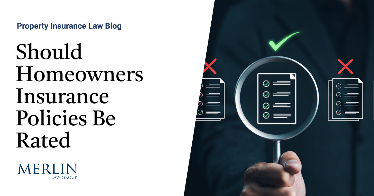 Should Homeowners Insurance Policies Be Rated? A Proposal for Improving ...