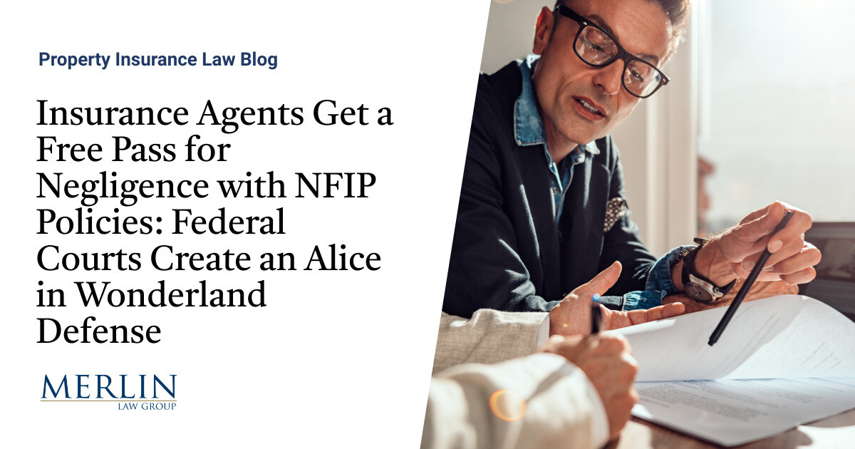 Insurance Agents Get a Free Pass for Negligence with NFIP Policies ...