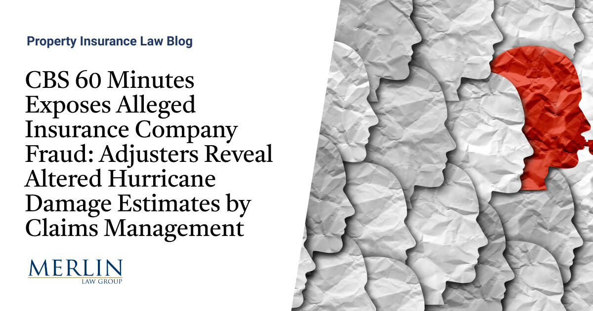 CBS 60 Minutes Exposes Alleged Insurance Company Fraud: Adjusters ...