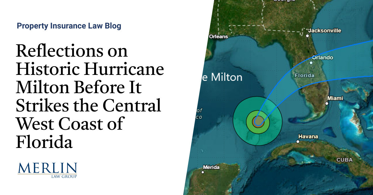 Reflections on Historic Hurricane Milton Before It Strikes the Central ...