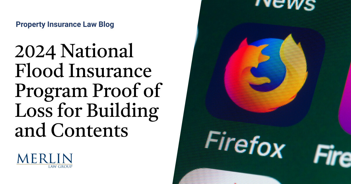 2024 National Flood Insurance Program Proof of Loss for Building and ...