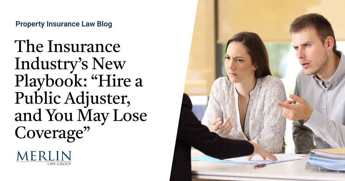 Anti-Public Adjuster Endorsements | Property Insurance Coverage Law Blog