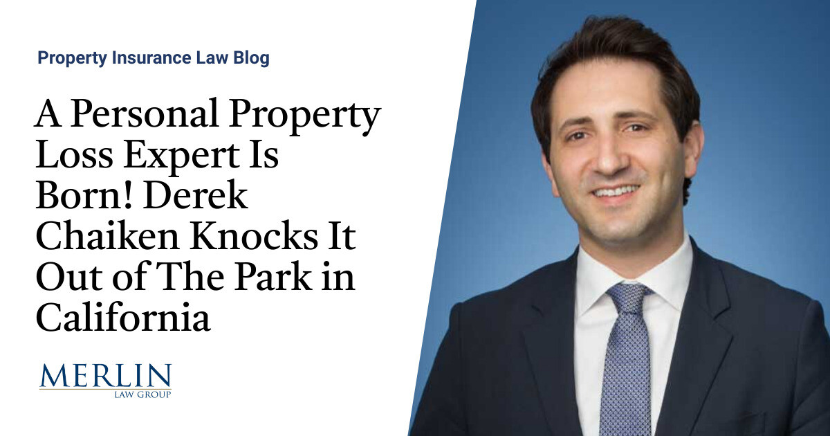 A Personal Property Loss Expert Is Born! Derek Chaiken Knocks It Out of ...