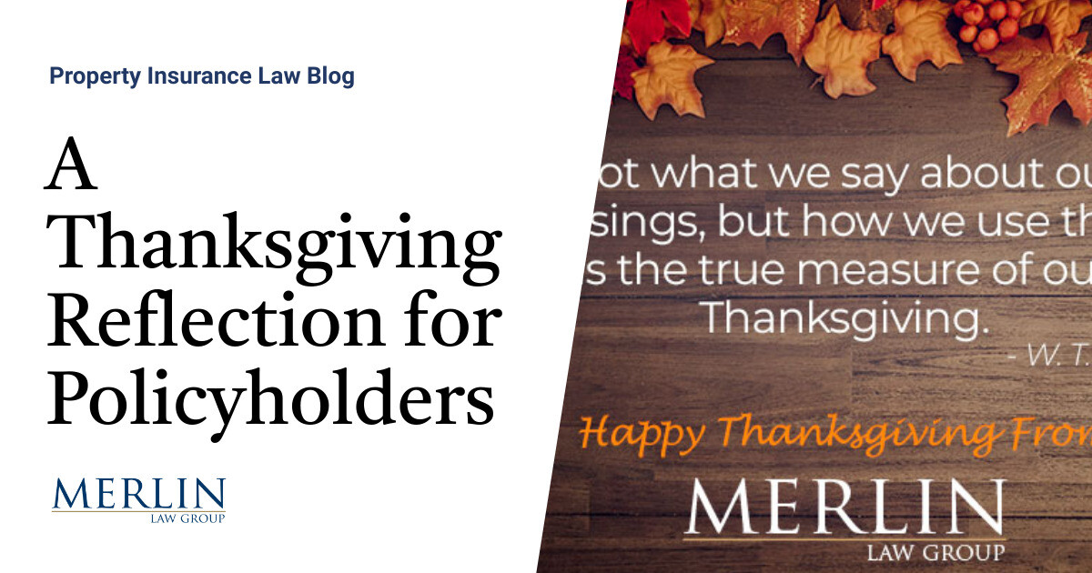 A Thanksgiving Reflection for Policyholders | Property Insurance ...