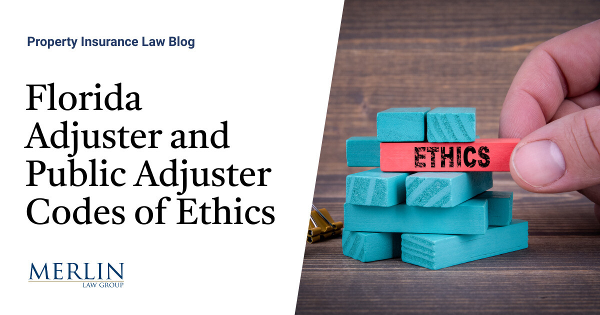 Florida Adjuster and Public Adjuster Codes of Ethics | Property ...