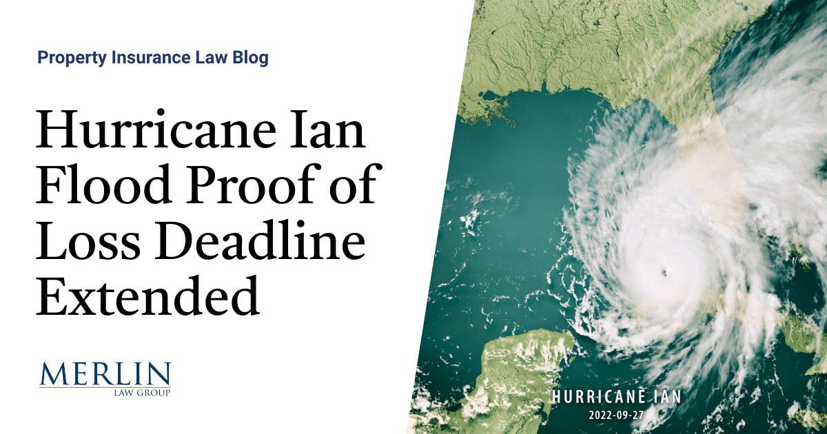 Hurricane Ian Flood Proof of Loss Deadline Extended | Property ...