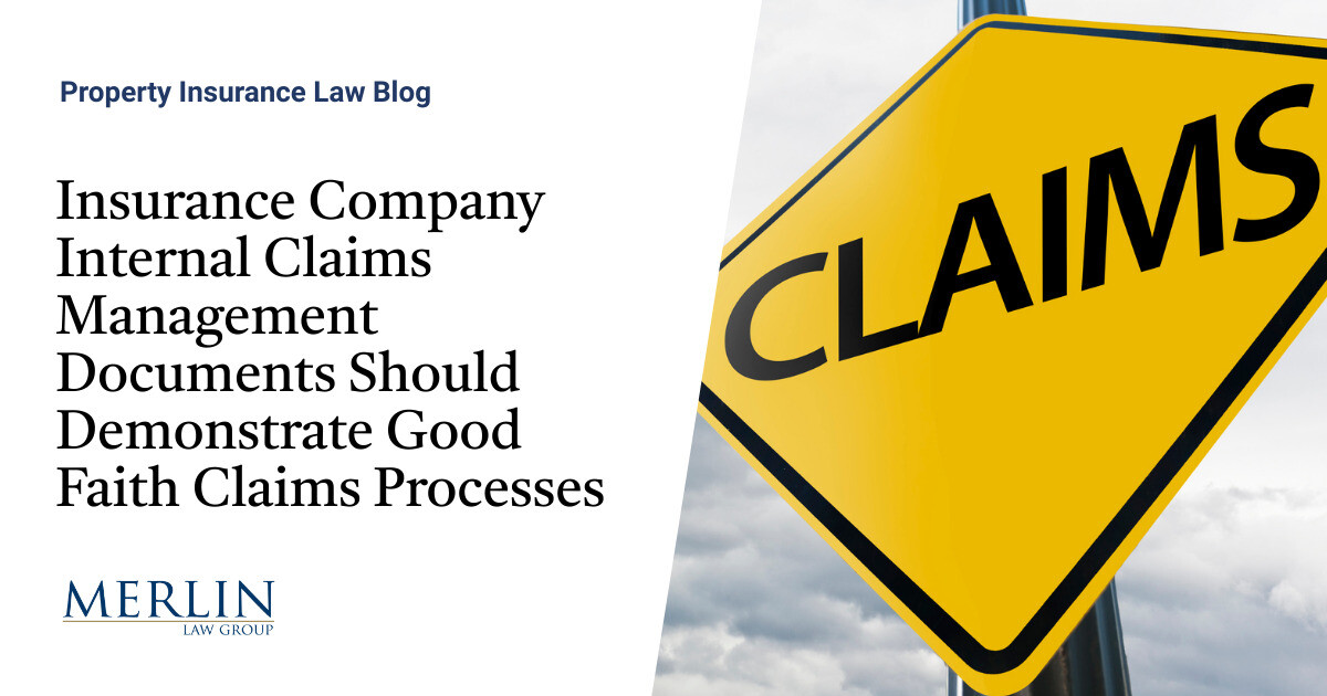 Insurance Company Internal Claims Management Documents Should ...