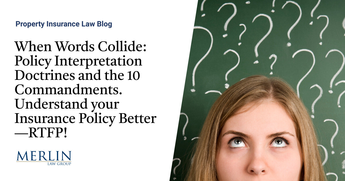 When Words Collide: Policy Interpretation Doctrines and the 10 ...